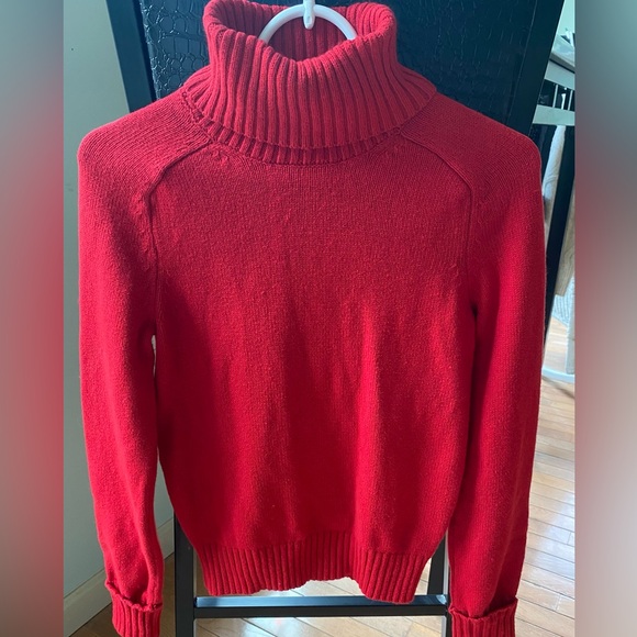 Free Assembly | Sweaters | Euc Free Assembly Red Turtleneck Ribbed ...